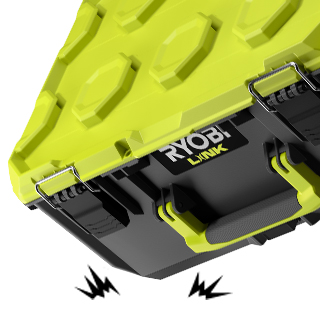 RYOBI STM201 LINK Rolling Tool Box with STM102 LINK Medium Tool Box and ...